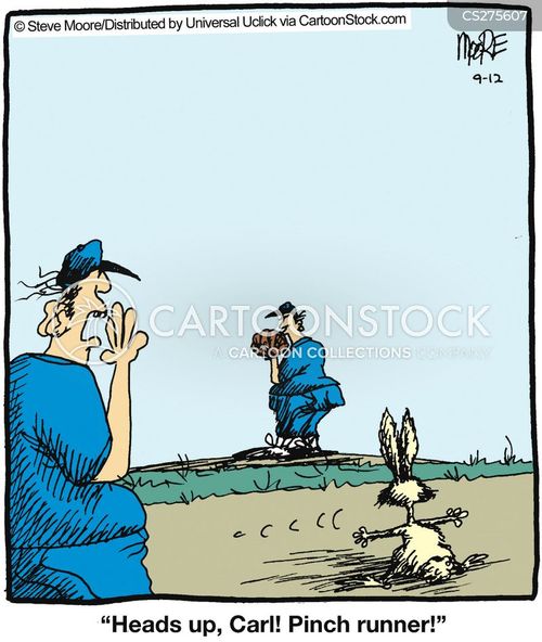 Pinch Runner Cartoons and Comics - funny pictures from CartoonStock