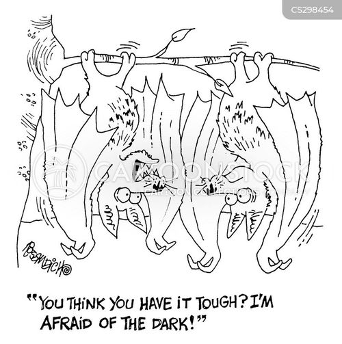 Afraid Of The Dark Cartoons and Comics - funny pictures from CartoonStock