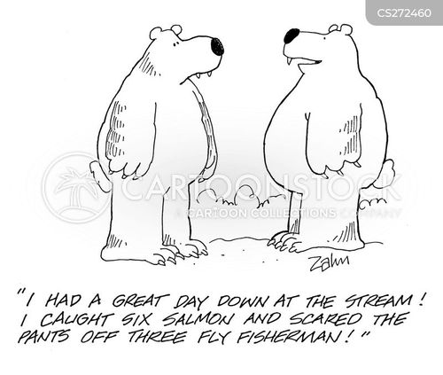 Salmon Fishing Cartoons and Comics - funny pictures from CartoonStock