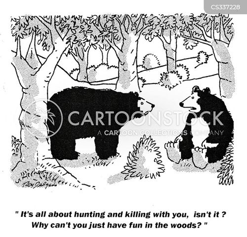 Bear Hunters Cartoons and Comics - funny pictures from CartoonStock