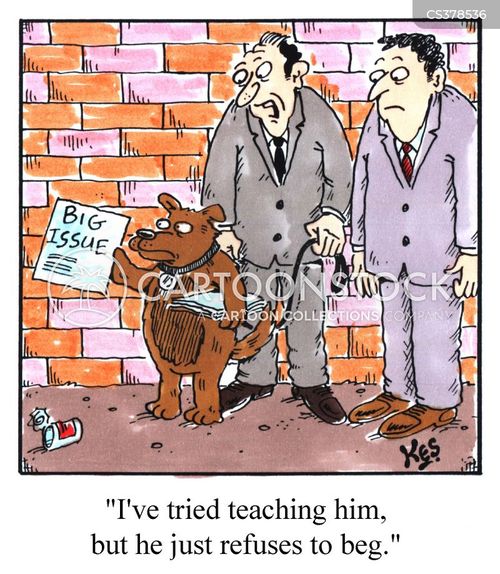 Begging Trick Cartoons and Comics - funny pictures from CartoonStock