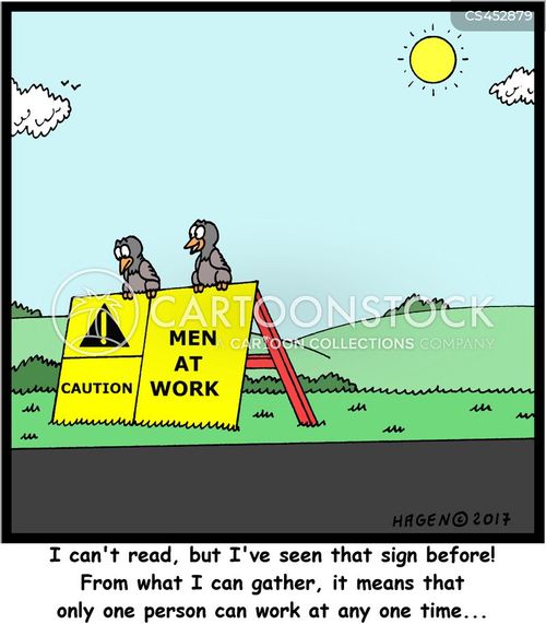 Men At Work Cartoons and Comics - funny pictures from CartoonStock