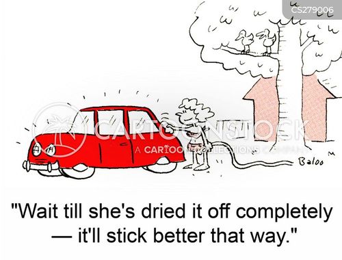 Cleaning The Car Cartoons and Comics - funny pictures from CartoonStock