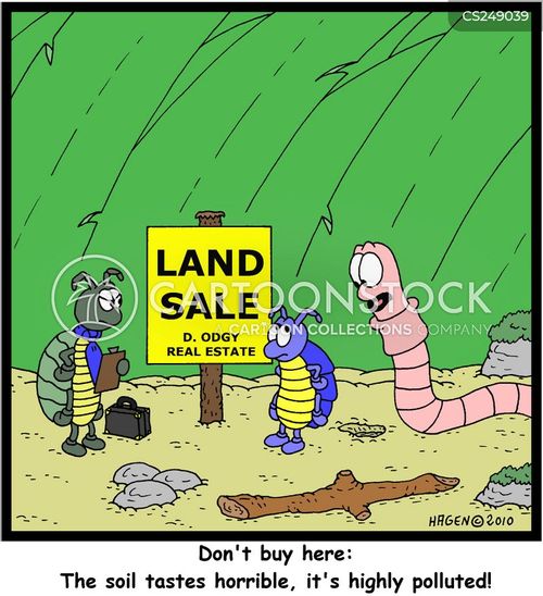 Sources Of Land Pollution Cartoon