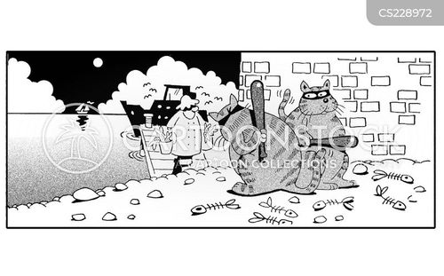 Cat Attack Cartoons and Comics - funny pictures from CartoonStock