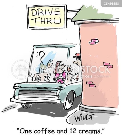 Coffee Drive Thru Cartoons and Comics - funny pictures from CartoonStock