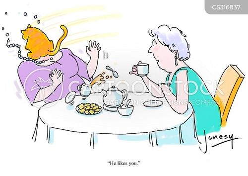 Tea Party Person Cartoons and Comics - funny pictures from CartoonStock