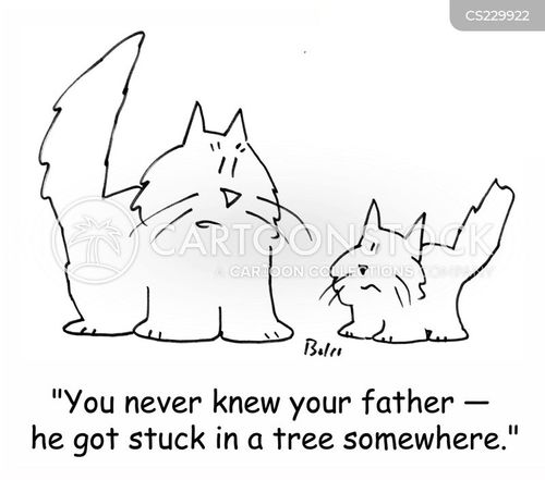 Cat Stuck Up A Tree Cartoons and Comics - funny pictures from CartoonStock