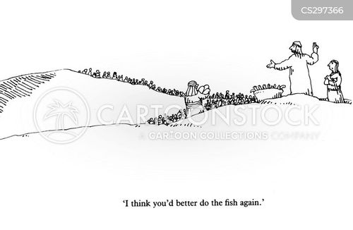 Feeding Of The 5000 Cartoons and Comics - funny pictures from CartoonStock