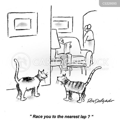 Running Laps Cartoon