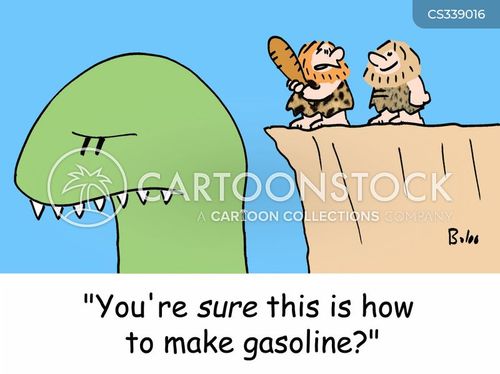 Dino-fuel Cartoons and Comics - funny pictures from CartoonStock