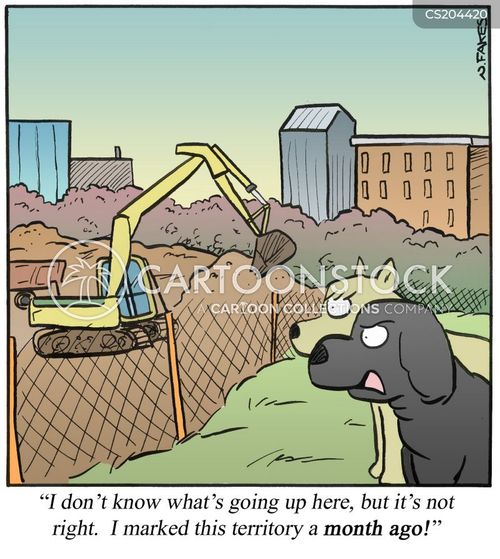 Urban Boundaries Cartoons and Comics - funny pictures from CartoonStock