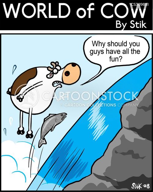 Swimming Upstream Cartoons and Comics - funny pictures from CartoonStock