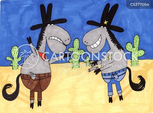 Facing Off Cartoons and Comics - funny pictures from CartoonStock