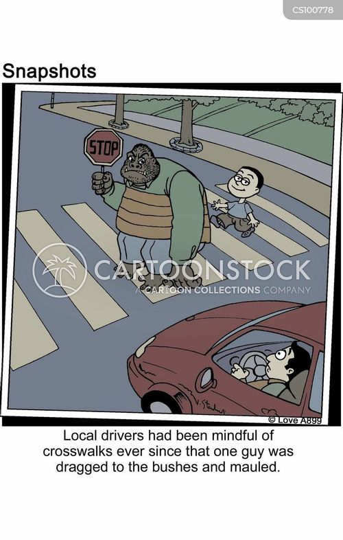 Crosswalk Cartoons and Comics - funny pictures from CartoonStock