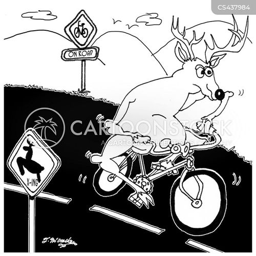 Deer Crossing Cartoons and Comics - funny pictures from CartoonStock
