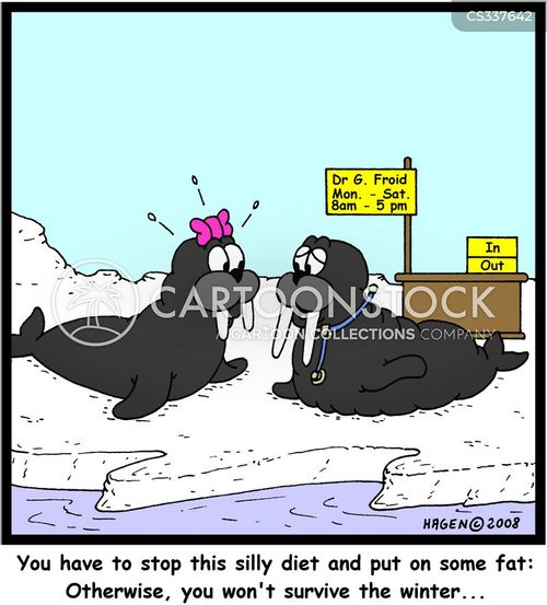 Winter Diet Cartoons and Comics - funny pictures from CartoonStock