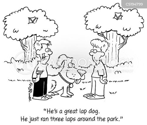 Running Laps Cartoon