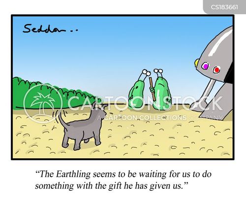 Alien Landing Cartoons and Comics - funny pictures from CartoonStock
