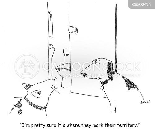 Dogs Territory Cartoons and Comics - funny pictures from CartoonStock
