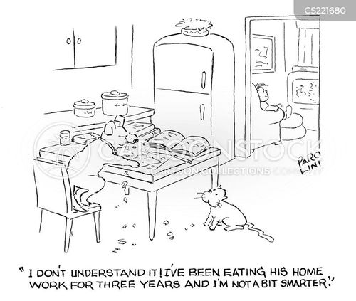Dog Ate Homework Cartoons and Comics - funny pictures from CartoonStock