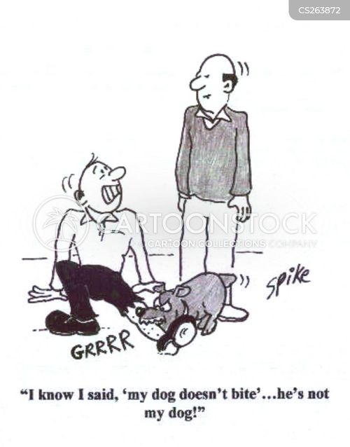 Biting Dogs Cartoons and Comics - funny pictures from CartoonStock