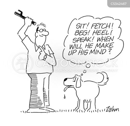 Dog Commands Cartoons and Comics - funny pictures from CartoonStock
