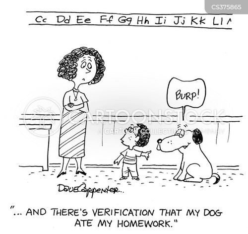 Ate My Homework Cartoons and Comics - funny pictures from CartoonStock