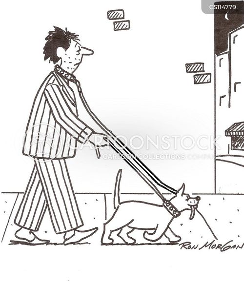 Night Walk Cartoons and Comics - funny pictures from CartoonStock