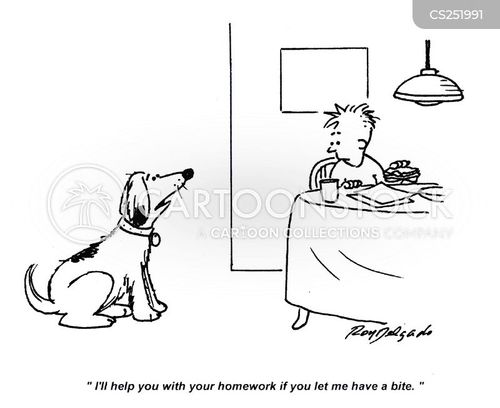 Dog Ate Homework Cartoons and Comics - funny pictures from CartoonStock