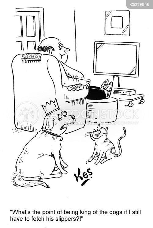 Fetching Slippers Cartoons and Comics - funny pictures from CartoonStock