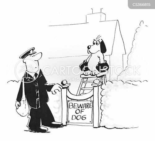 Dogs Postman Cartoons and Comics - funny pictures from CartoonStock