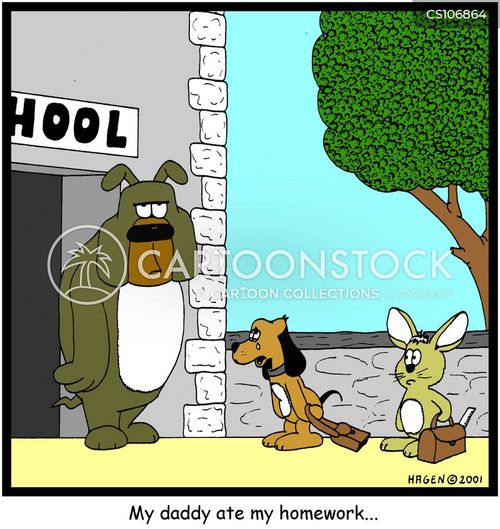 Dog Ate Homework Cartoons and Comics - funny pictures from CartoonStock