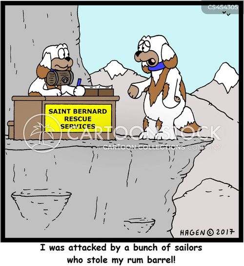 Saint Bernard Cartoons and Comics - funny pictures from CartoonStock