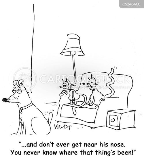 Sniffing Cartoons and Comics - funny pictures from CartoonStock
