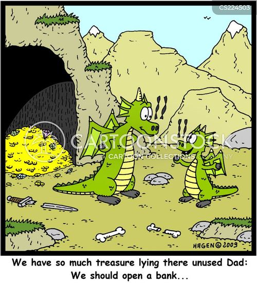 Dragon's Treasure Cartoons and Comics - funny pictures from CartoonStock