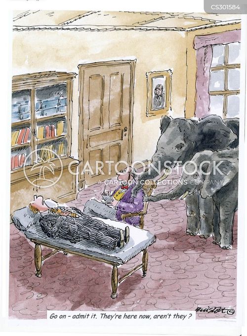 Therapy Elephant Cartoons and Comics - funny pictures from CartoonStock