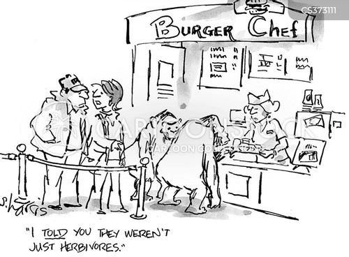 Eating Meat Cartoons and Comics - funny pictures from CartoonStock