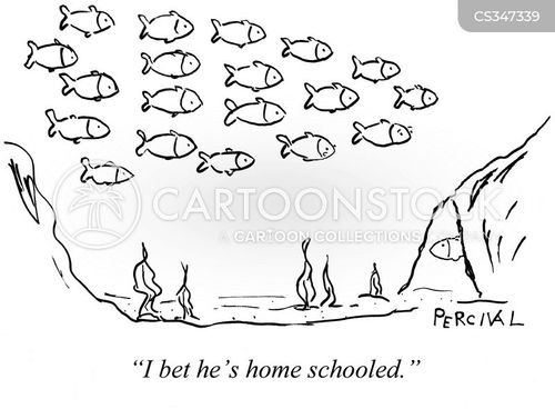 Fish School Cartoons and Comics - funny pictures from CartoonStock