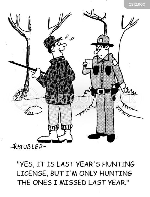 Hunting License Cartoons and Comics - funny pictures from CartoonStock