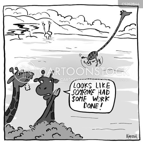 Giraffe Painter Cartoons and Comics - funny pictures from CartoonStock