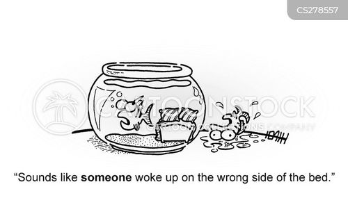 Wrong Side Of Bed Cartoons and Comics - funny pictures from CartoonStock