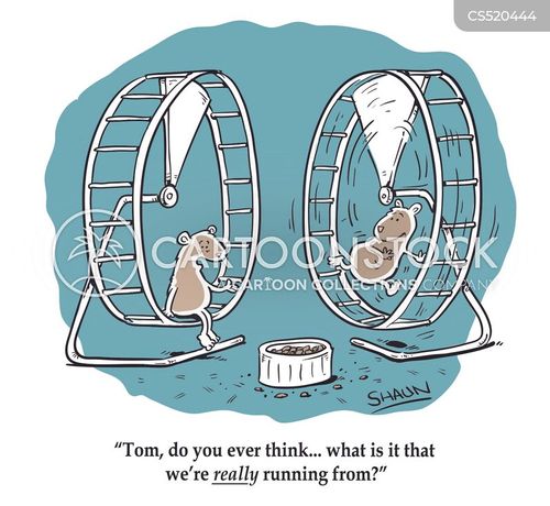 Hamster Wheel Cartoons and Comics - funny pictures from CartoonStock