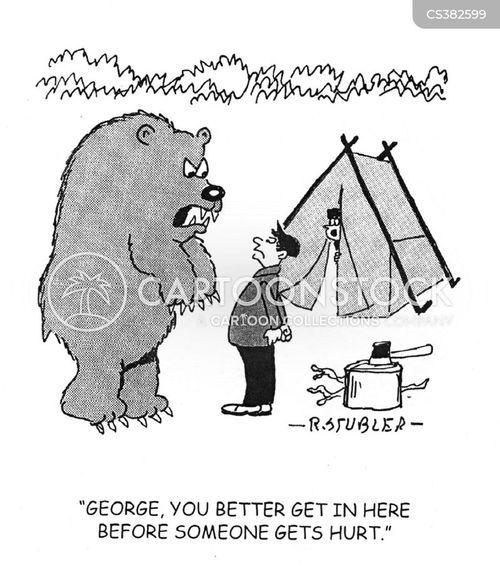 Drunk Camping Cartoon