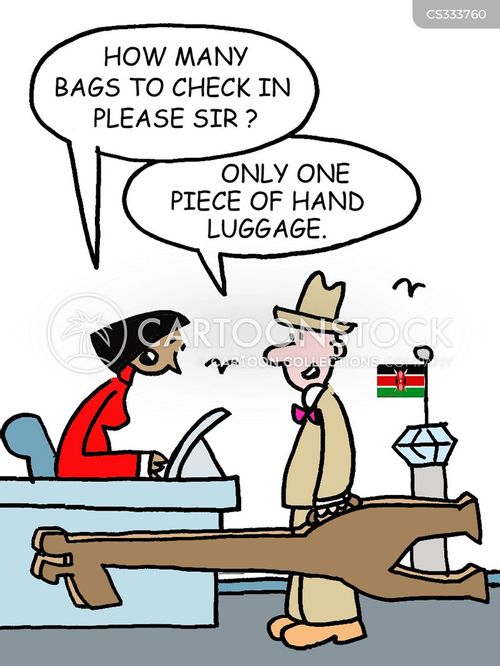 Hand Luggage Cartoons and Comics - funny pictures from CartoonStock