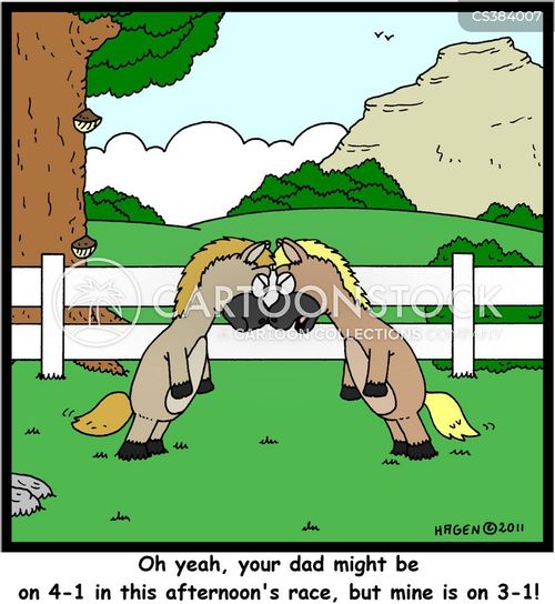 Racing Horses Cartoons and Comics - funny pictures from CartoonStock