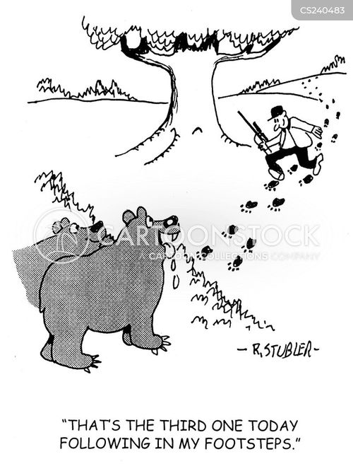 Footsteps Cartoons and Comics - funny pictures from CartoonStock