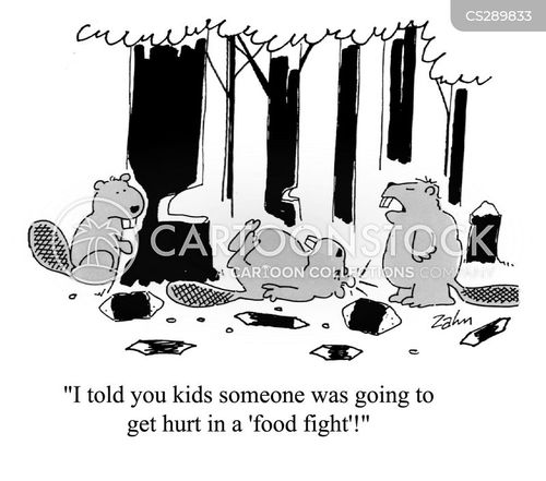Food Fight Cartoons and Comics - funny pictures from CartoonStock