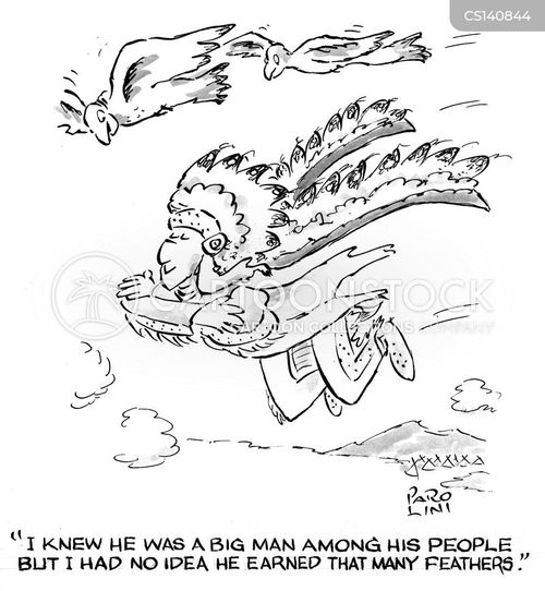 Red Feathers Cartoons and Comics - funny pictures from CartoonStock