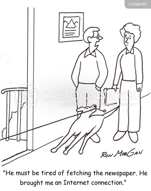 Fetch The Paper Cartoons and Comics - funny pictures from CartoonStock